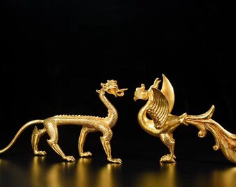 Dragon and Phoenix Statue - Etsy