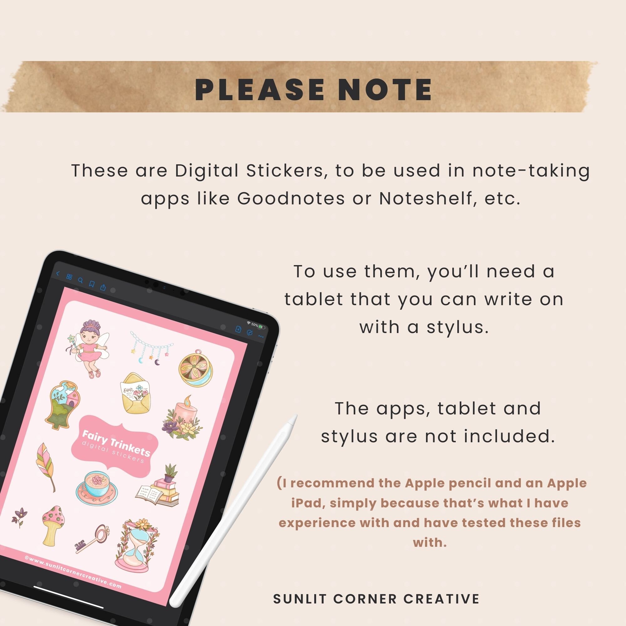 Fairy Trinkets Digital Stickers Digital Journal Stickers Digital ...