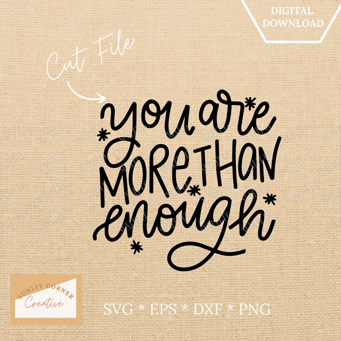 You Are More Than Enough Svg Eps Dxf Png Inspirational Cut - Etsy