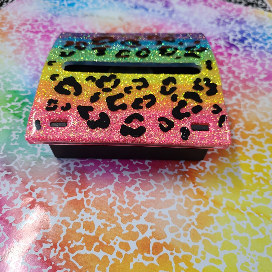 Rainbow Leopard Post It NOTE Dispenser - Etsy