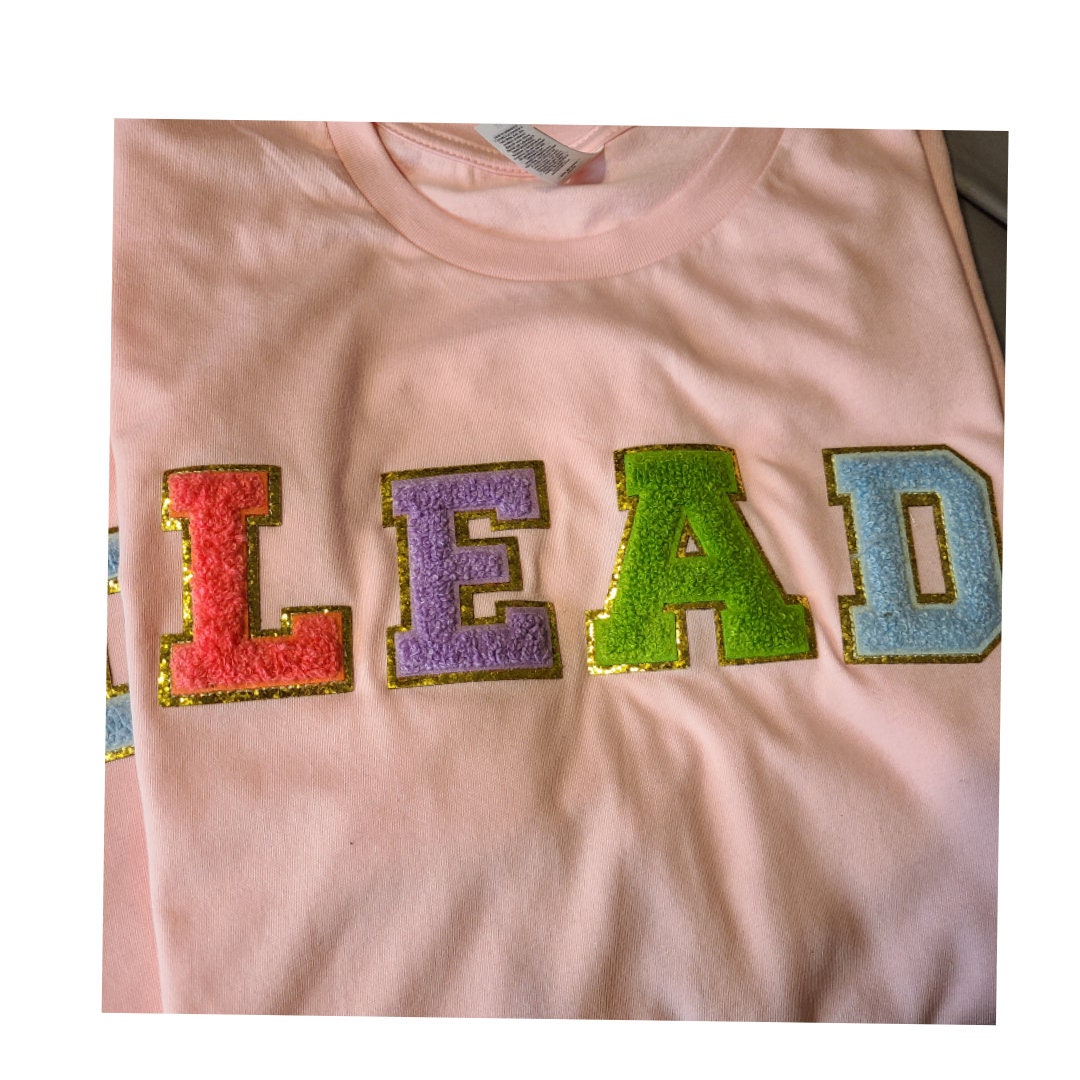 LEAD Tshirt With Chenille Letters - Etsy