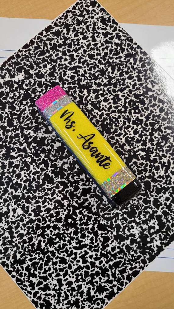 Pencil Stapler Glitter Staplers Teacher Staplers Pencil - Etsy