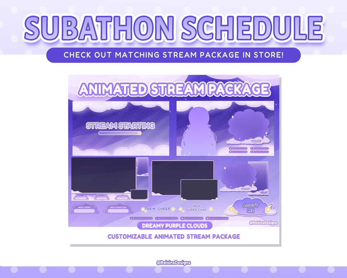 Stream Subathon Template for Twitch & Youtube Streaming / - Etsy