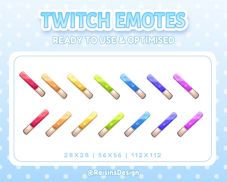 Concert Glow Stick Emotes: Twitch, Youtube & Discord (digital File) - Etsy