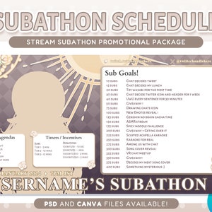 Stream Subathon Template for Twitch & Youtube Streaming /beige and Gold ...