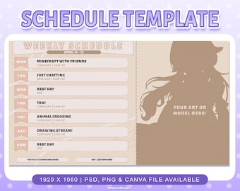 Stream Schedule Template for Twitch & Youtube Streaming / Spooky Night ...