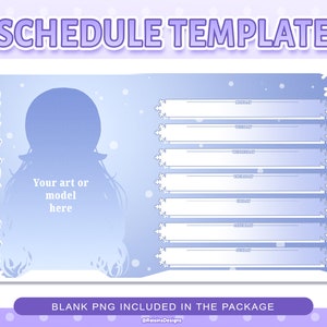 Stream Schedule Template for Twitch & Youtube Streaming / Winter Snow ...
