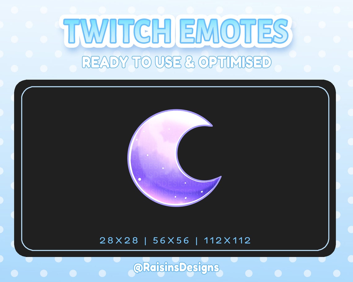 Purple Moon Emote / P2U Channel Point / Emotes for Twitch Youtube ...