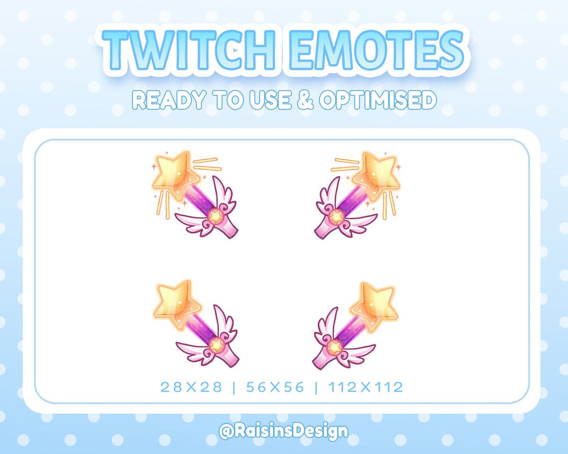 4pcs Star Magic Glow Stick Emotes / P2U Channel Point / Emotes for ...