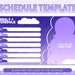Stream Schedule Template for Twitch & Youtube Streaming / Dreamy Purple ...