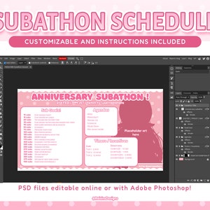 Stream Subathon Template for Twitch & Youtube Streaming / Pink Polka ...