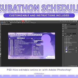 Stream Subathon Template for Twitch & Youtube Streaming / Purple Cloud ...