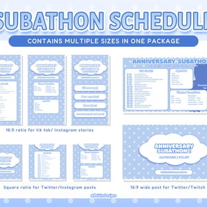 Stream Subathon Template for Twitch & Youtube Streaming / Blue Polka ...