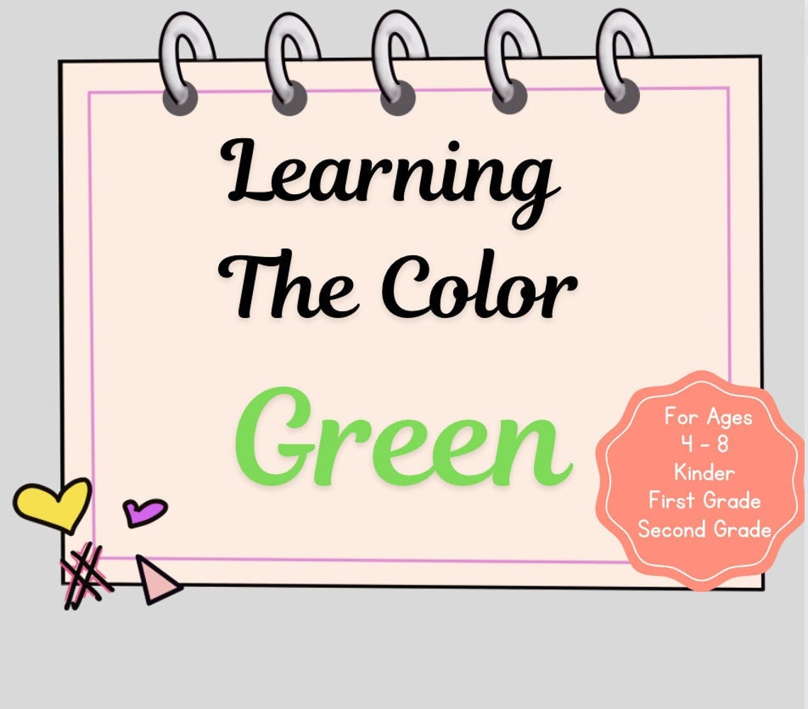 Learning the Color Green Kindergarten Elementary Homeschool Kids ...