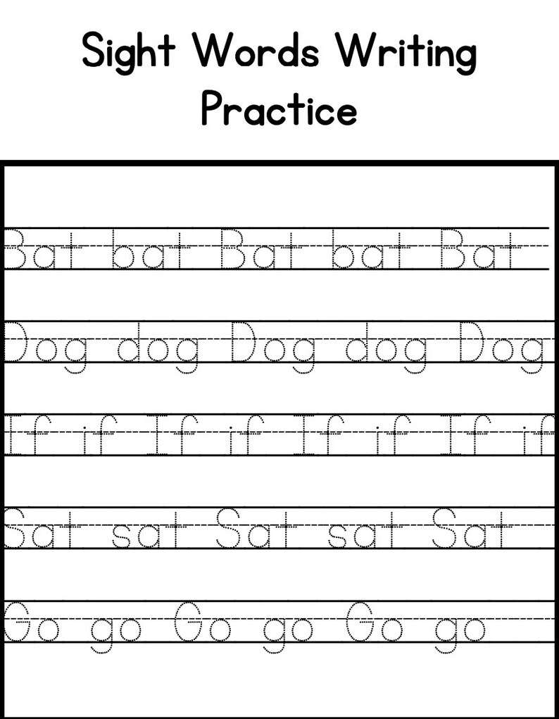 Sight Word Bundle Packet for Kindergarten Elementary and Homeschool ...