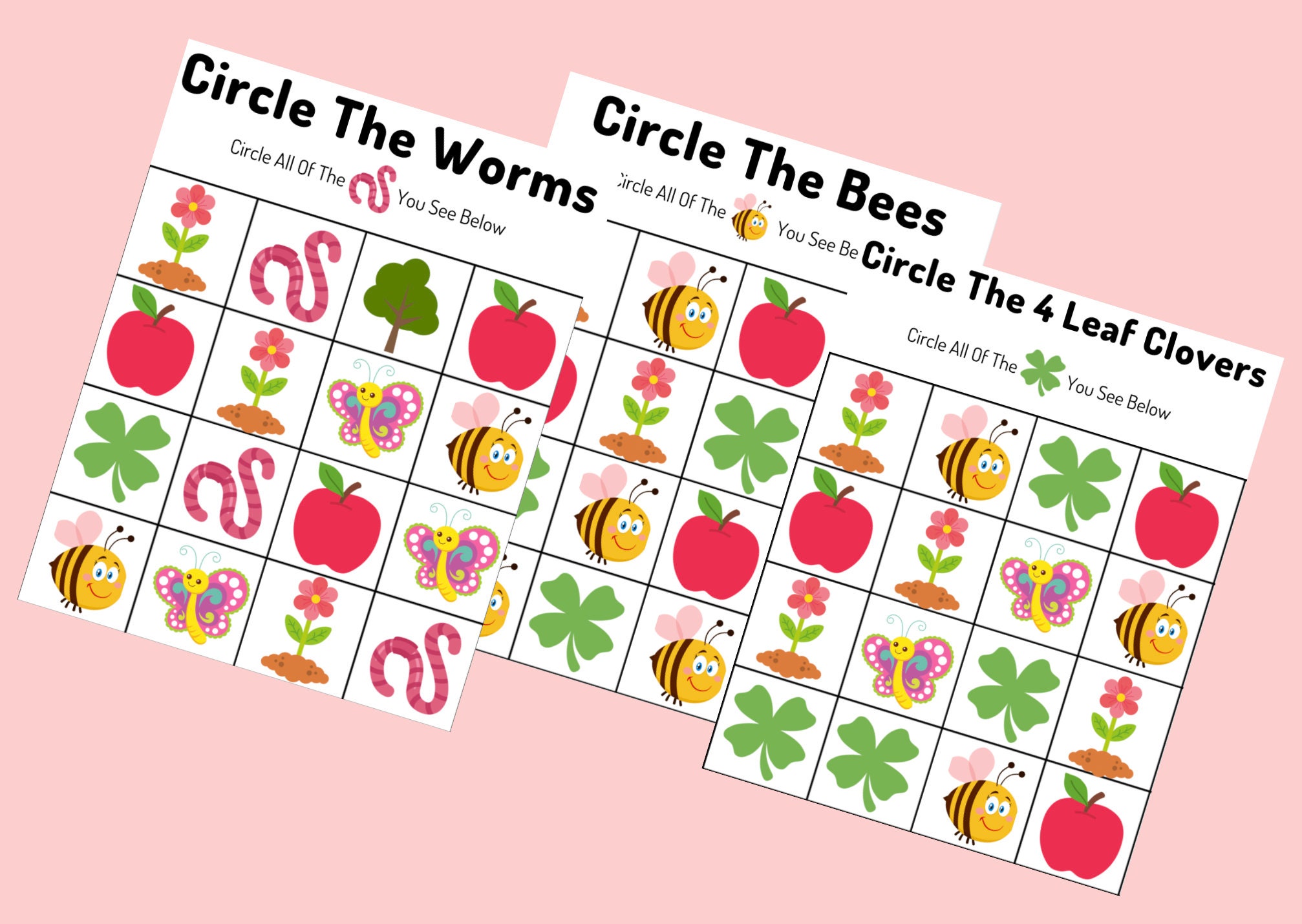 Worksheets for Students Kindergarten to First Grade Circle the Objects ...