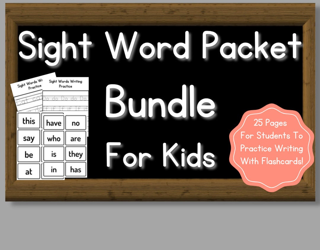 Sight Word Bundle Packet for Kindergarten Elementary and Homeschool ...