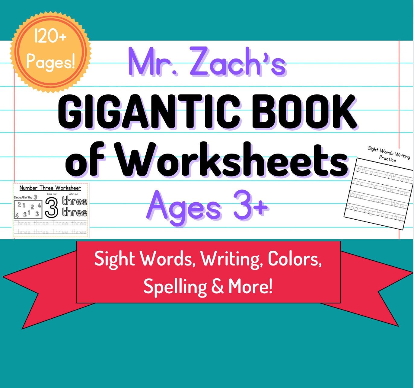 120 Pages Worksheets for Kids BEST VALUE Sight Words - Etsy