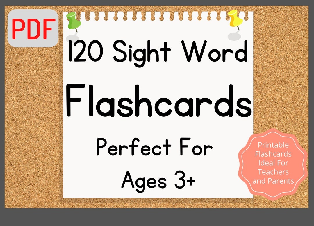 Sight Word Flashcards for Kindergarten Kids Elementary and Homeschool ...