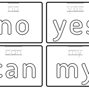 Sight Word Color in Worksheet Flashcards Over 20 Pages PDF Printable - Etsy