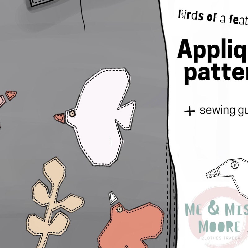 Bird Applique Pattern - Etsy