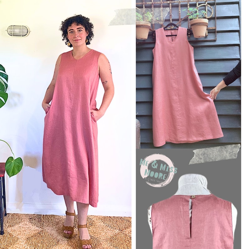 ADELINE A-line Pocket Sewing Pattern With Belt and Upcycle & 4 Hack ...