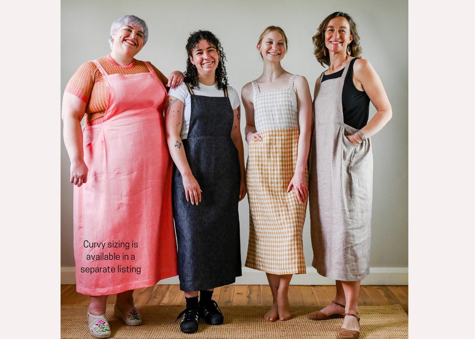 PLUS Apron Dress PDF Sewing Pattern XL-6XL Pull on Semi-fitted, Elastic ...