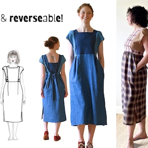 Artsy Smock Dress, PLUS 2XL to 6XL Pull on Women's Short & Half Sleeve ...