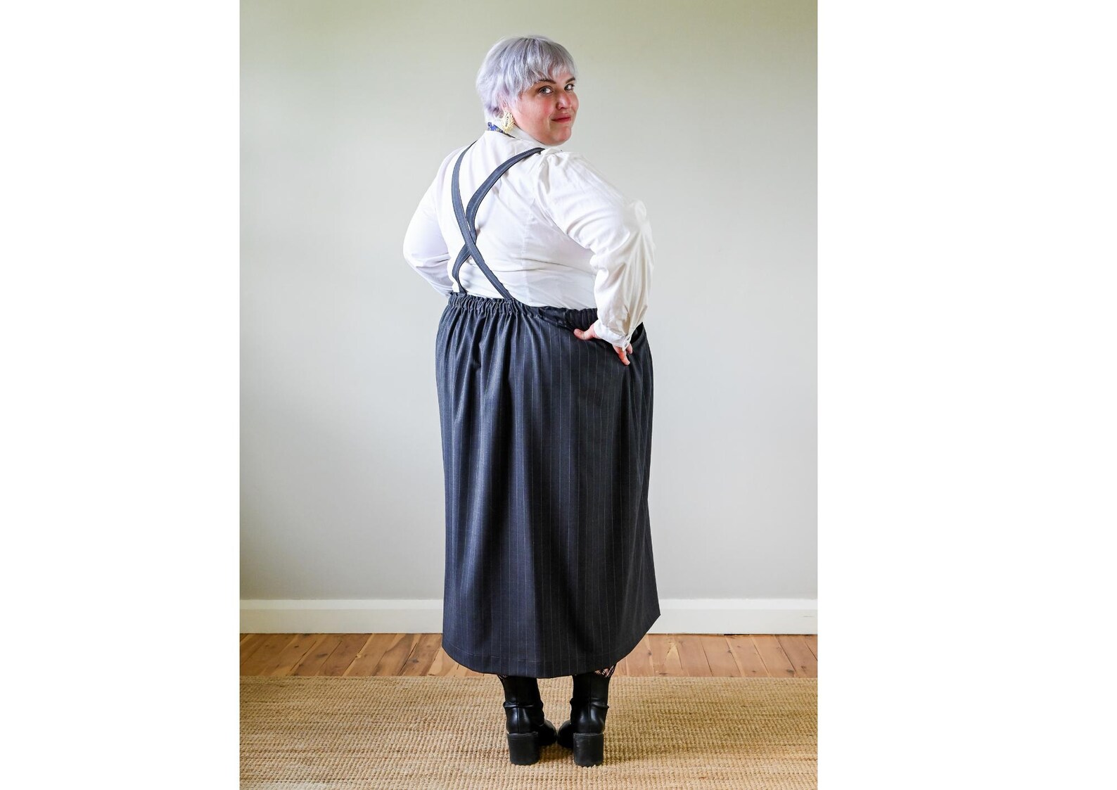 PLUS Apron Dress PDF Sewing Pattern XL-6XL Pull on Semi-fitted, Elastic ...