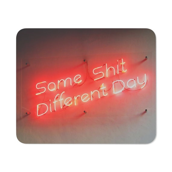 Neon Different Day Quote Desk Mouse Pad | Etsy