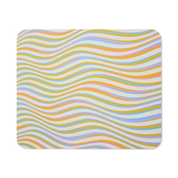 Pastel Rainbow Waves Desk Mouse Pad - Etsy
