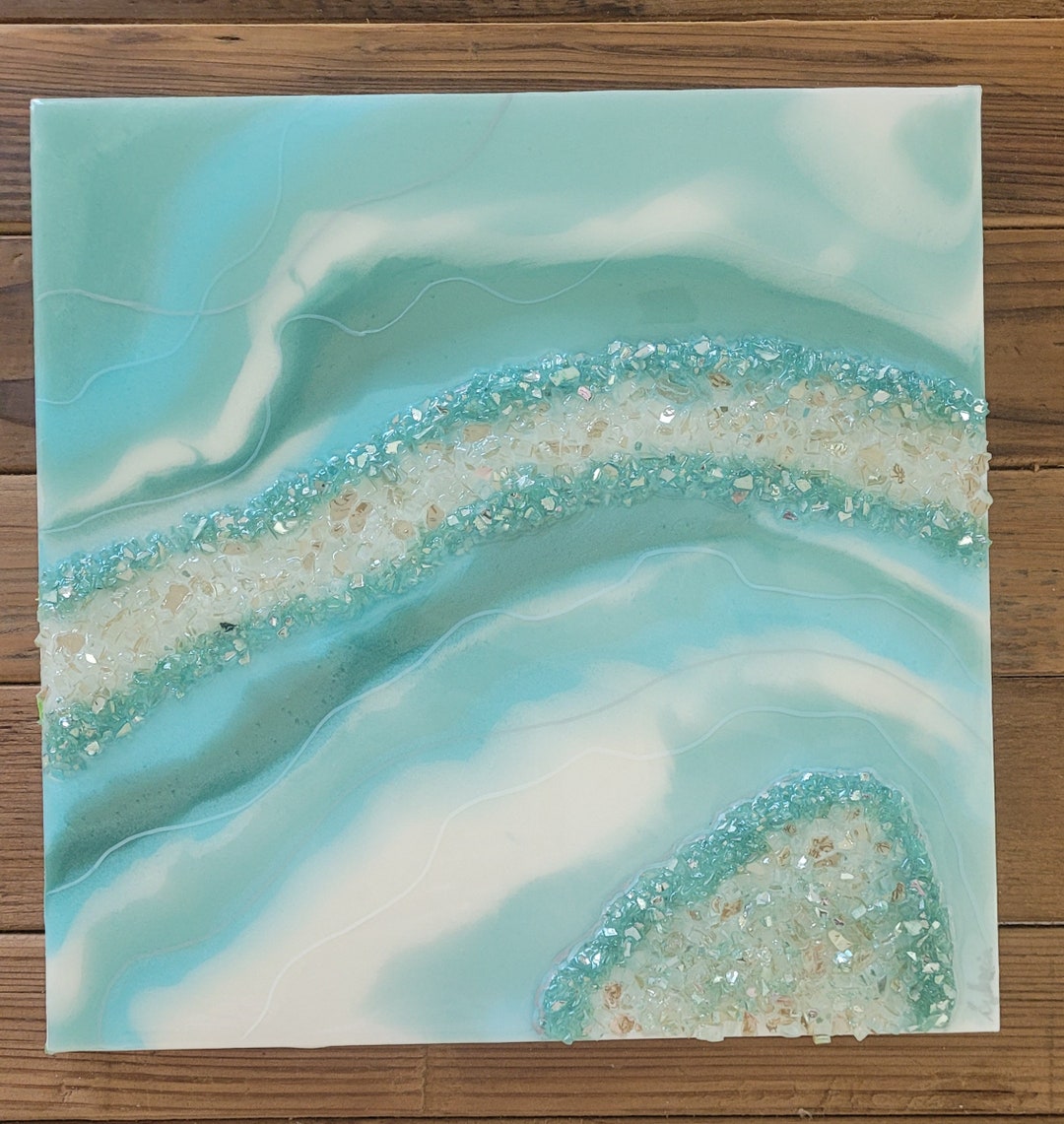 Resin Wall Art , Epoxy Art, Seaglass Art, Resin Art, Abstract Wall Art ...