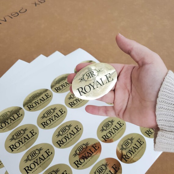 Custom Gold Gloss Stickers Labels Decals Printed on - Etsy