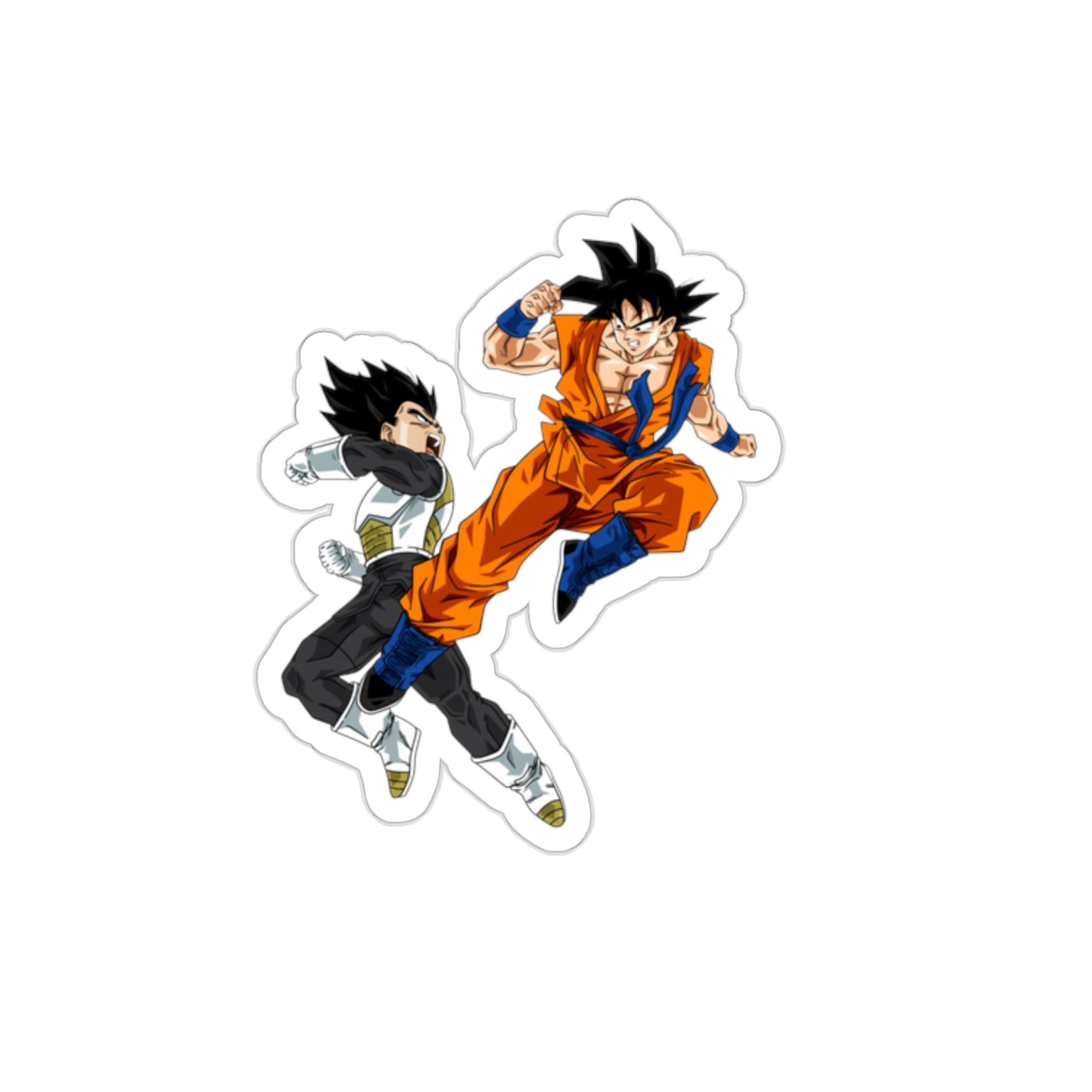 Anime Inspired Goku Vs Vegeta Kiss Cut Sticker - DBZ Fan Art Decal ...