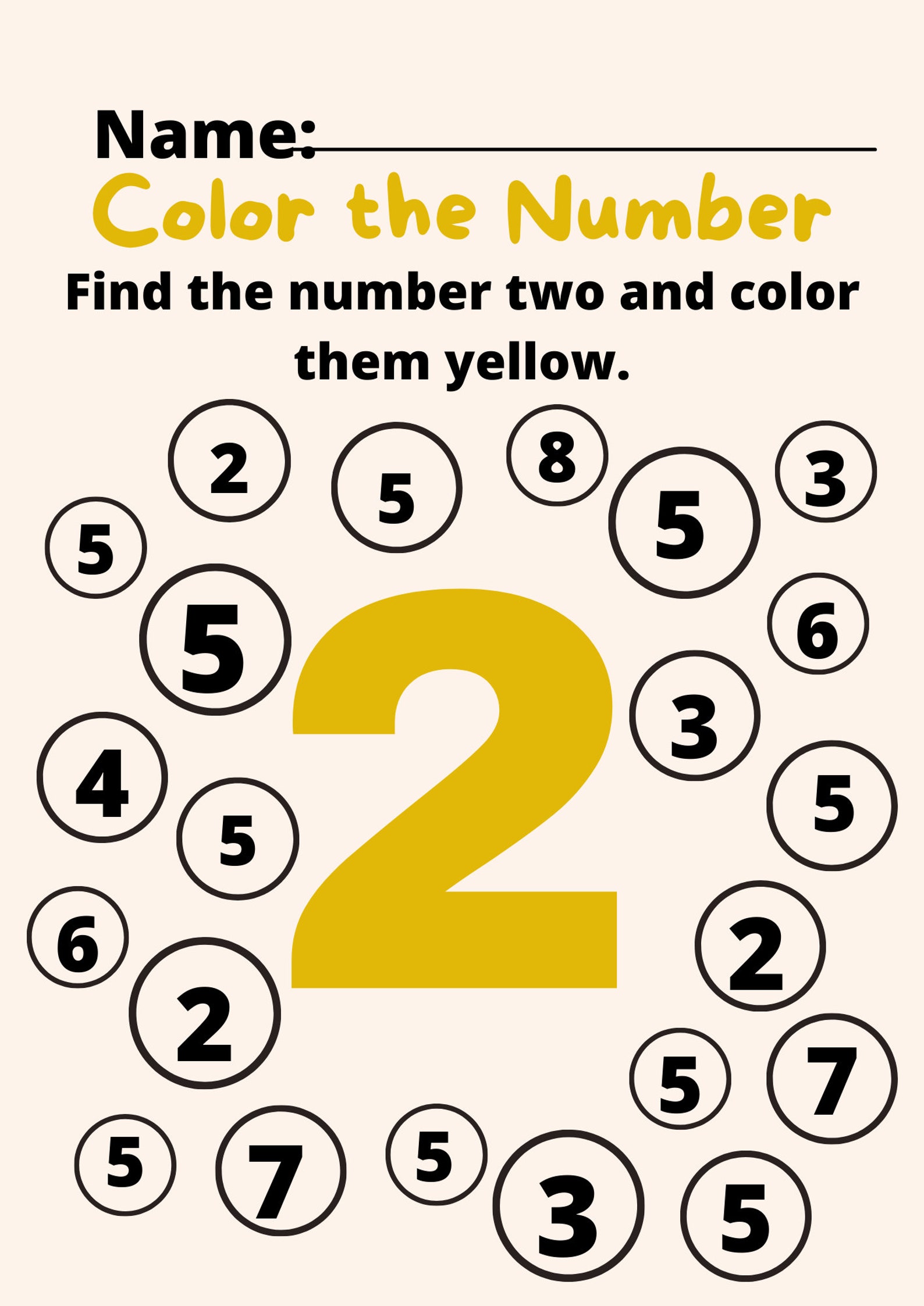 9 Printable Numbers Coloring Pages, Coloring Page, Preschool Activities ...