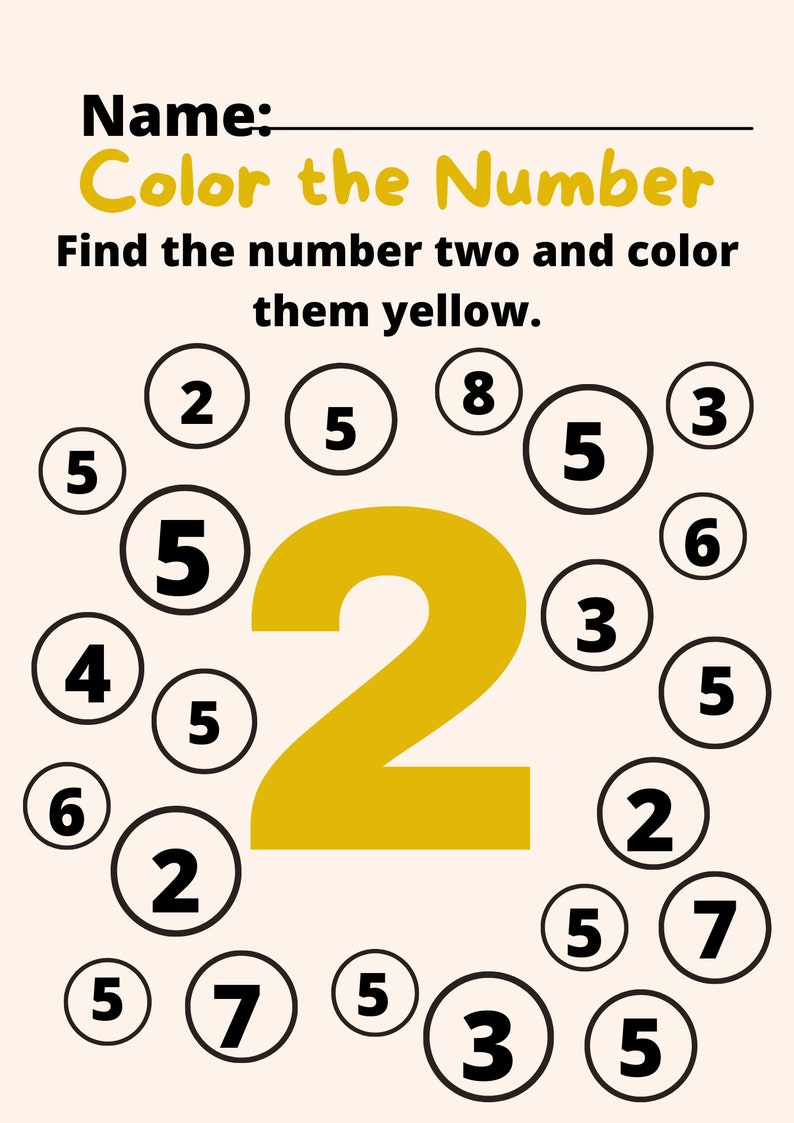 9 Printable Numbers Coloring Pages, Coloring Page, Preschool Activities ...