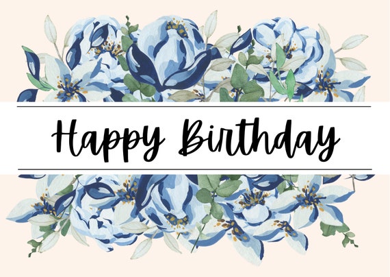 Instant Download Birthday Card PDF Birthday Card Print at | Etsy