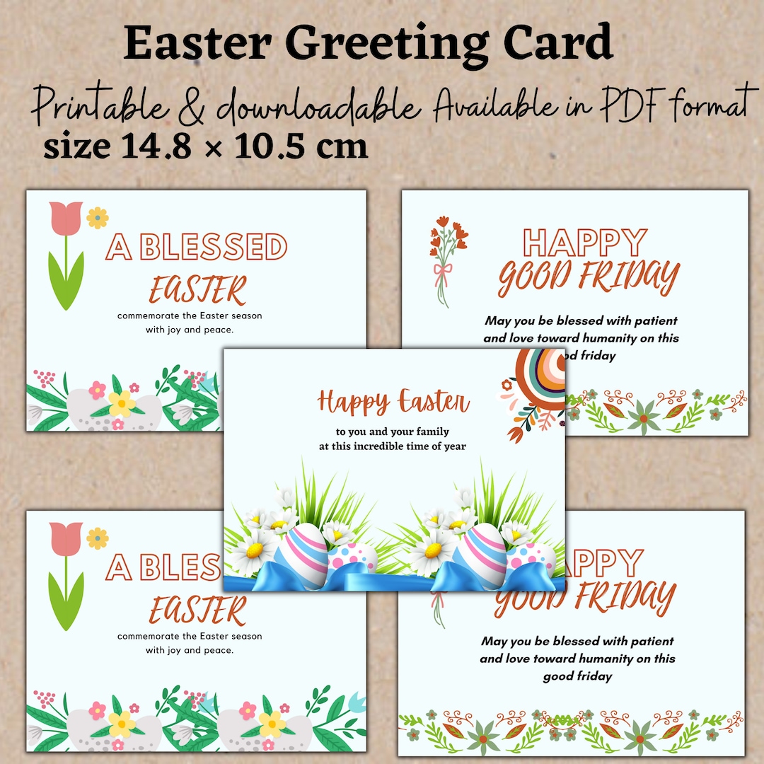 Easter Gift Card, Printable PDF, Instant Download, Easter Gift Tag ...