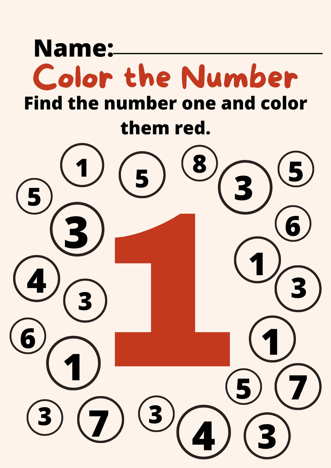9 Printable Numbers Coloring Pages, Coloring Page, Preschool Activities ...
