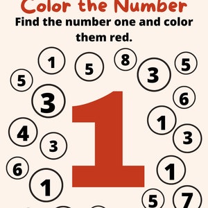 9 Printable Numbers Coloring Pages, Coloring Page, Preschool Activities ...