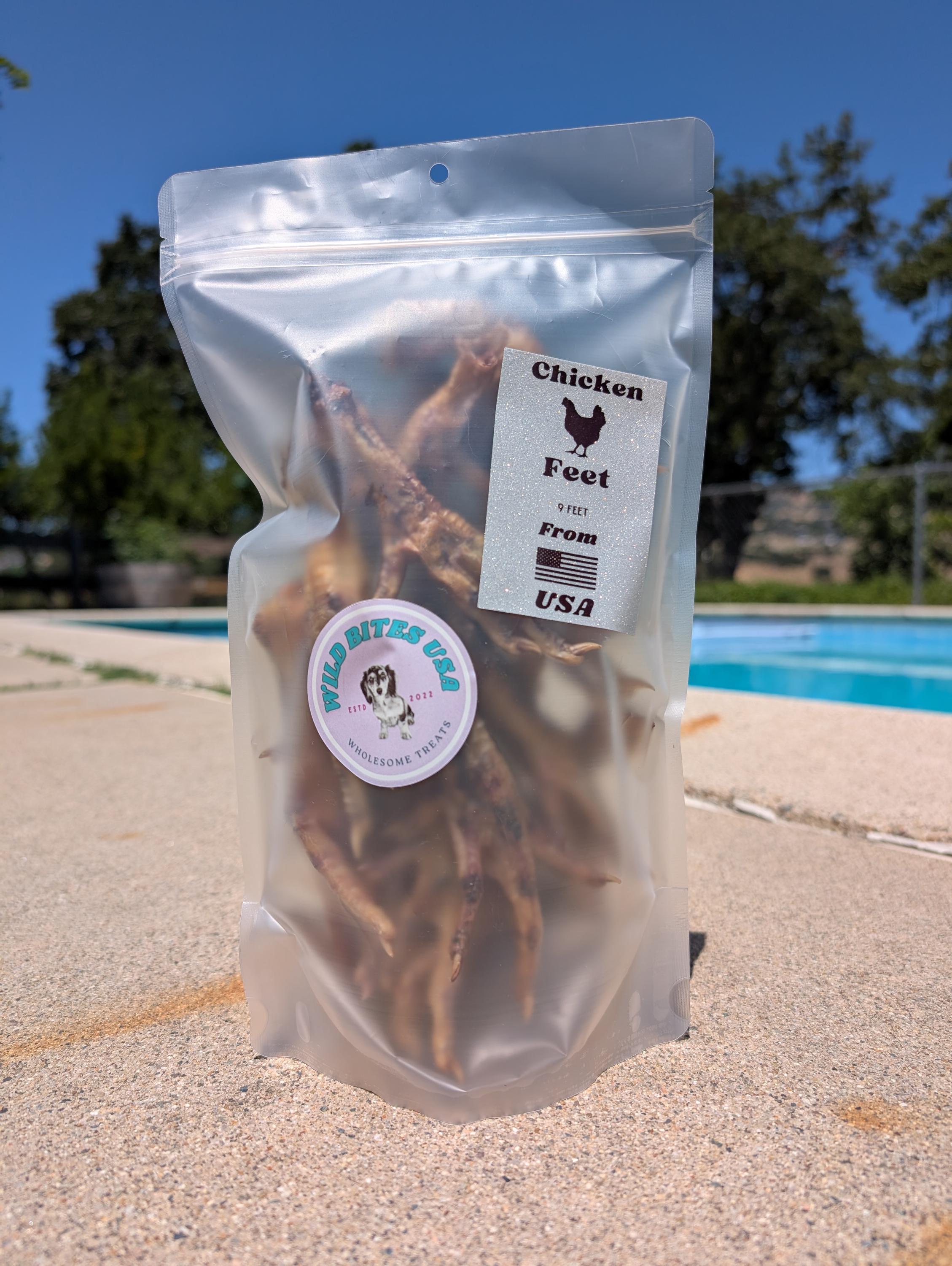 Bulk Bag, Chicken Feet Dog Treats: USA Made, Single Ingredient, Air ...