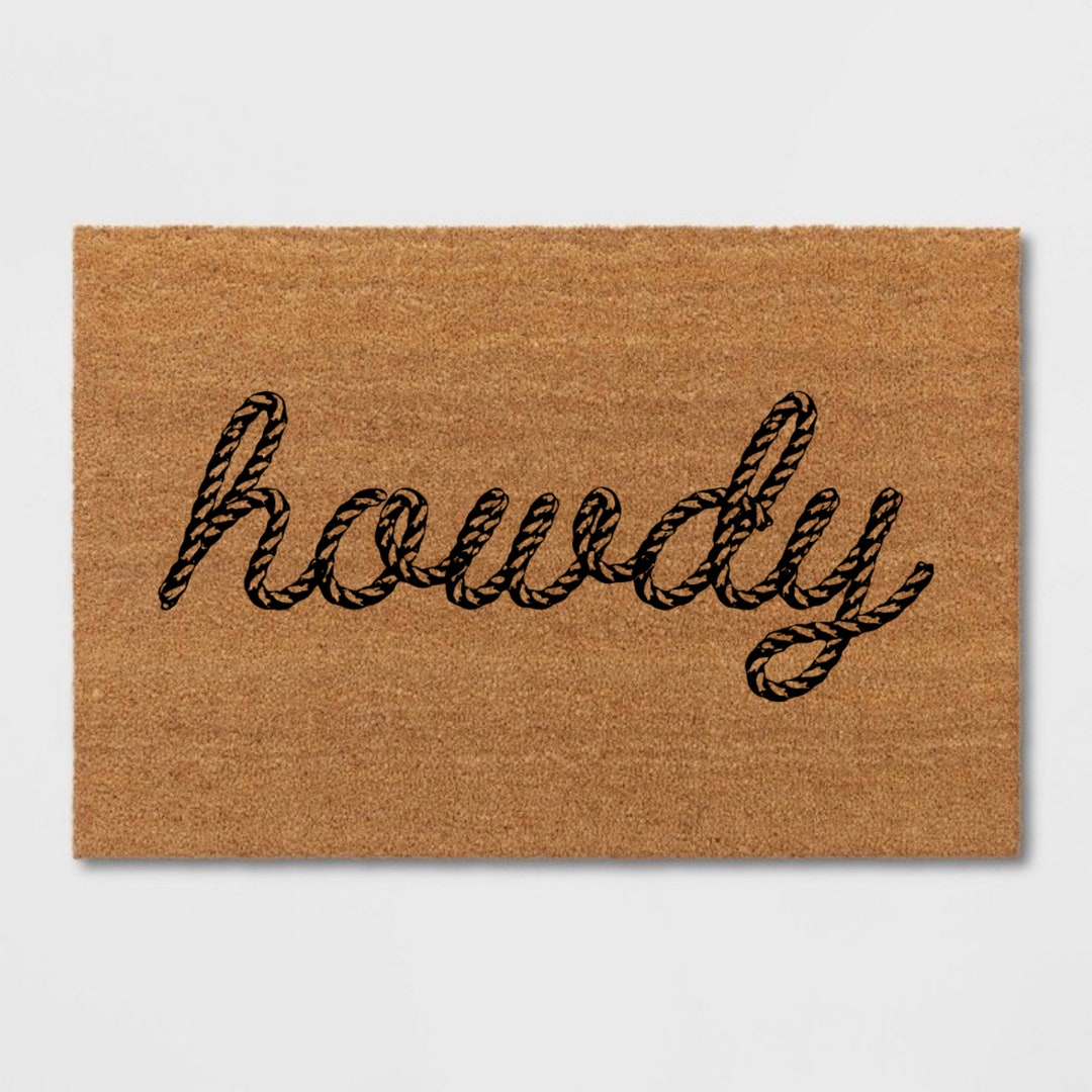 Howdy Door Mat Western Door Mat Welcome Mat Home Door - Etsy