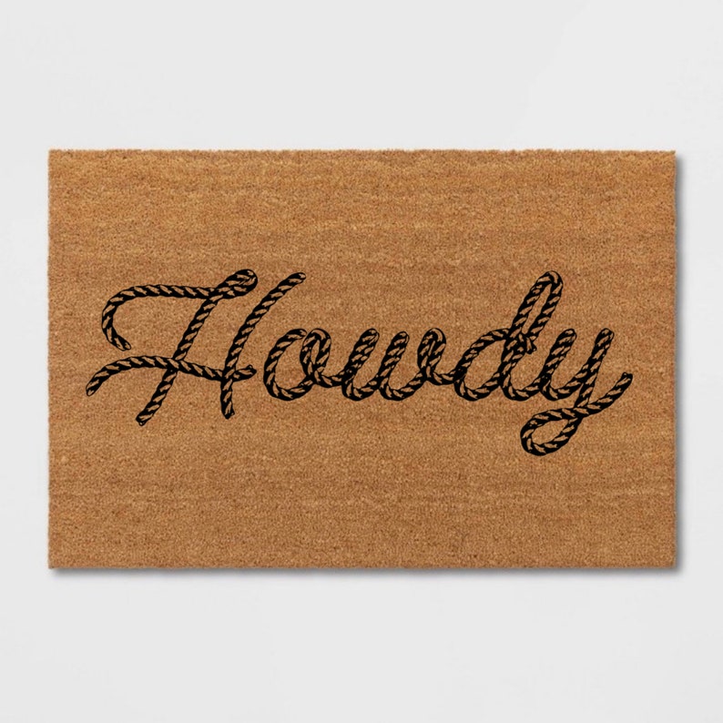 Howdy Door Mat Western Door Mat Welcome Mat Home Door - Etsy