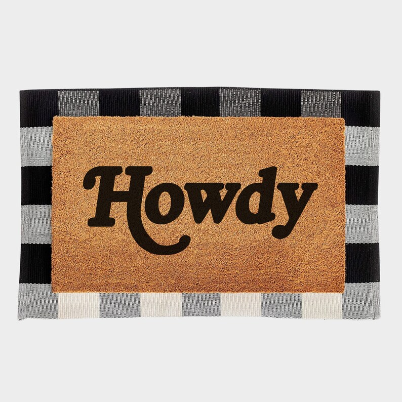 Howdy Doormat Cowboy Doormat Country Doormat Western - Etsy