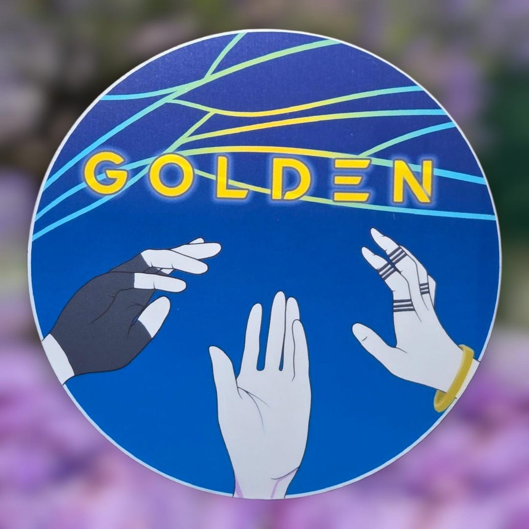 Golden Huntrix Fanmade Sticker – Handmade 3in Round Decal - Etsy