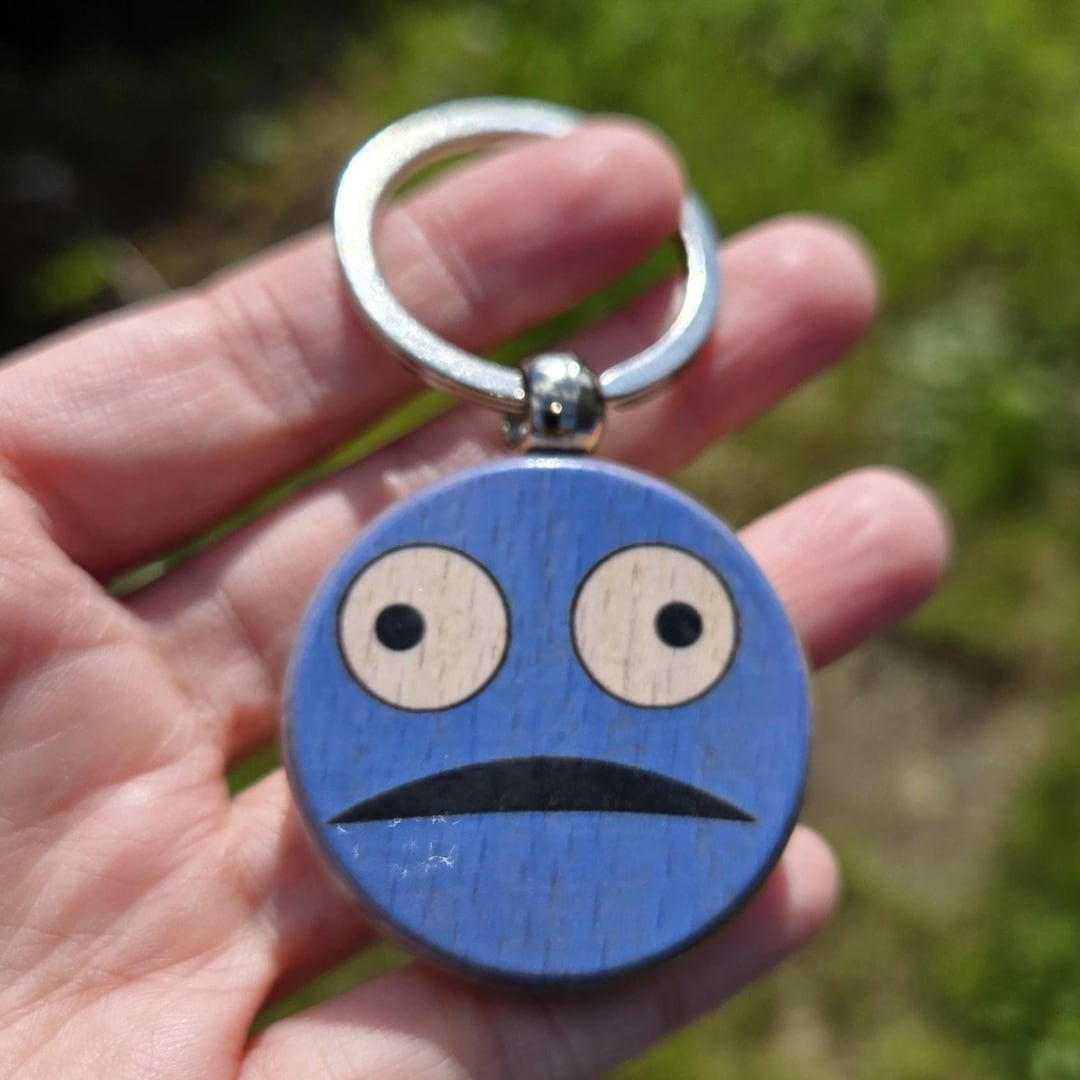 Frowning Friends - Smiling Friends - UV Printed Wooden Keychain - Cute ...