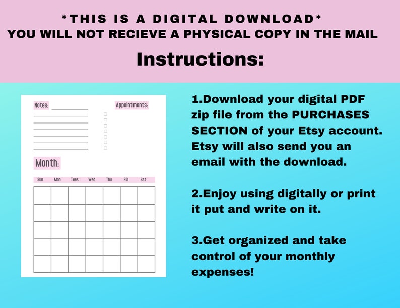 Bi-weekly Monthly Budget Planner - Etsy