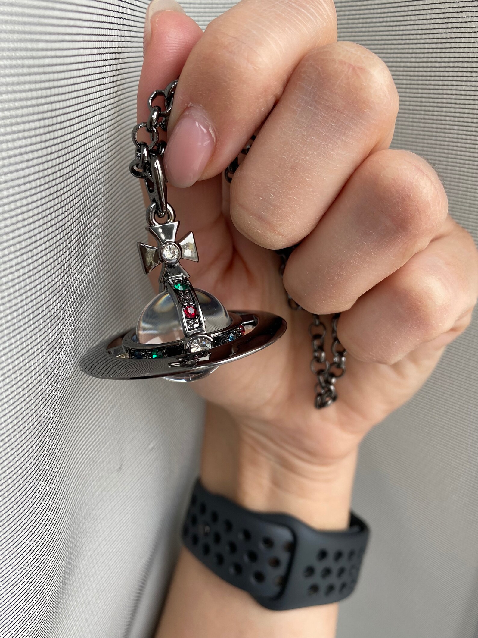 Vivienne Westwood Style Necklace Nana Orb Lighter Silver Etsy Australia