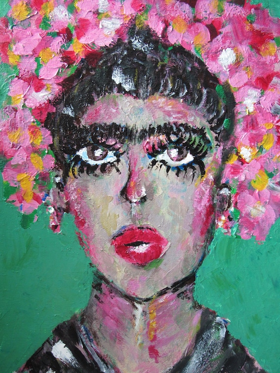 Frida High Quality Acrylic Painting Part of the famous - Etsy