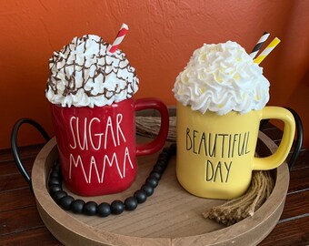Faux Whipped Cream Mug Toppers DIY Video Instant Download Tiered Tray ...
